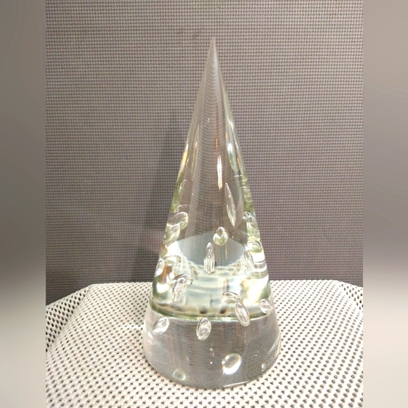 Murano | Art | Murano Italian Art Glass Cone Bubbles Paperweight | Poshmark